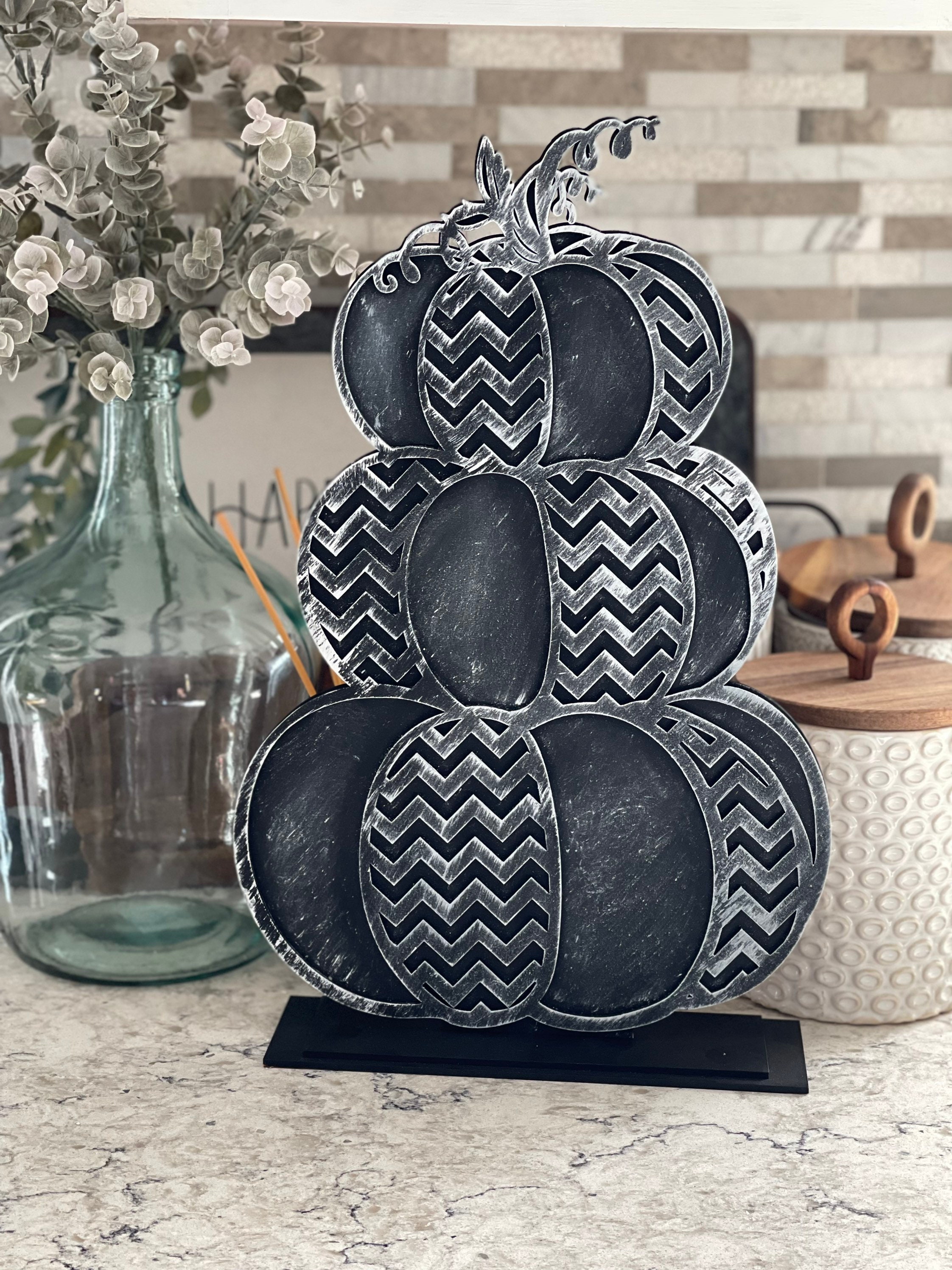 Chevron Stacked Pumpkins SVG Digital Download for Glowforge or - Etsy