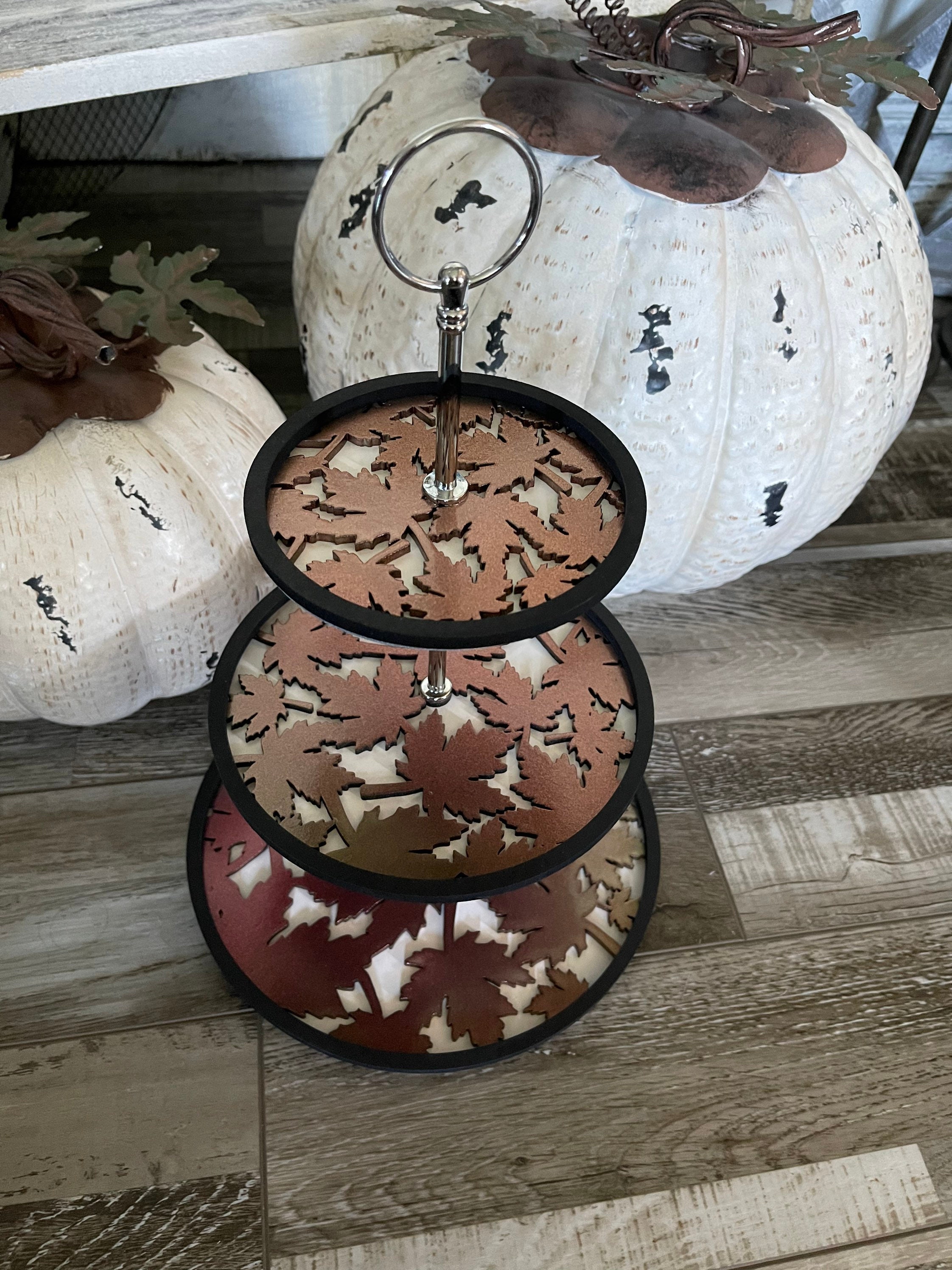 Maple Leaf Tiered Tray SVG Digital Download for Glowforge or - Etsy