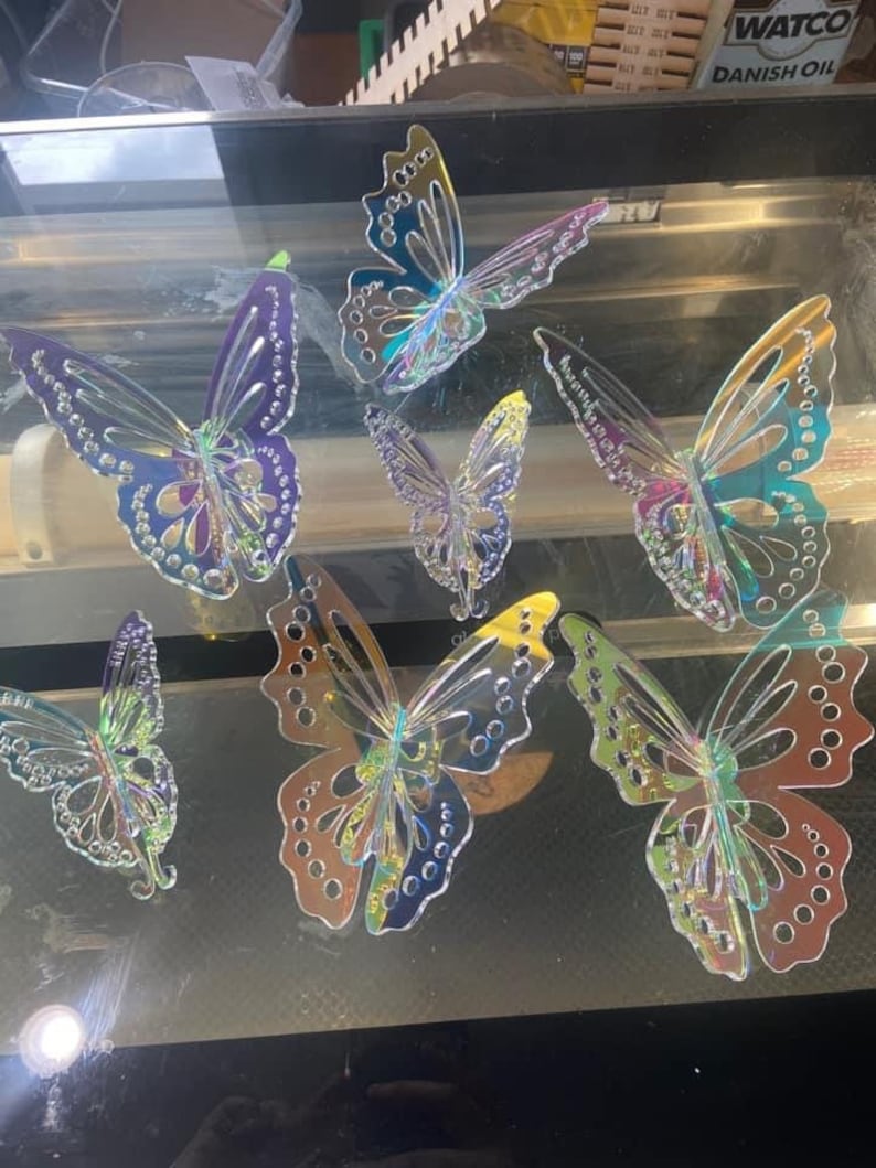 3D Butterflies Set of 5 SVG Digital Download for Glowforge - Etsy