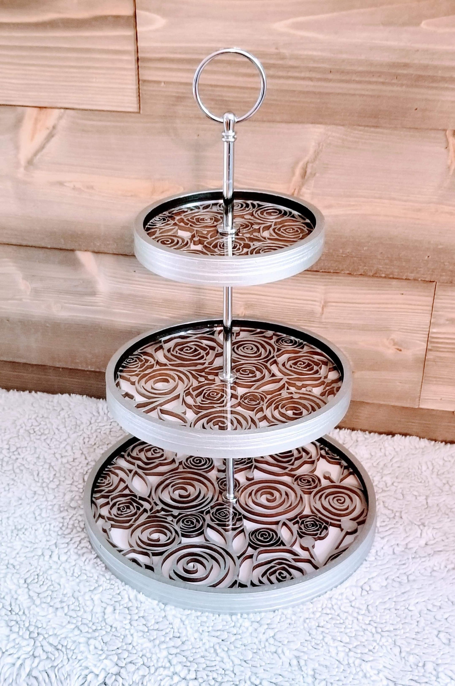 Floral Three Tiered Display Stand SVG Digital Download for | Etsy