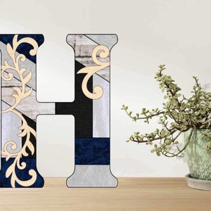 Shiplap Flourish Alphabet SVG Bundle Set of 26 Letters and Backers for ...