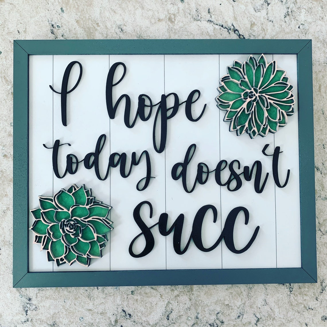 Framed Shiplap Succulent Sign SVG Digital Download for Glowforge or ...