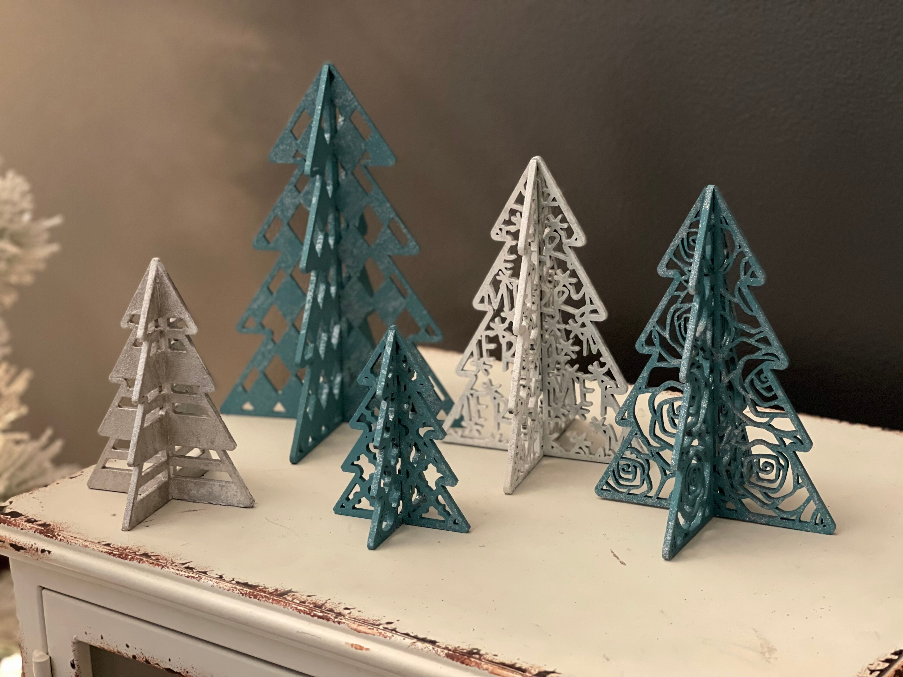 1/8 3D Patterned Trees Vol 2 SVG Digital Download for - Etsy