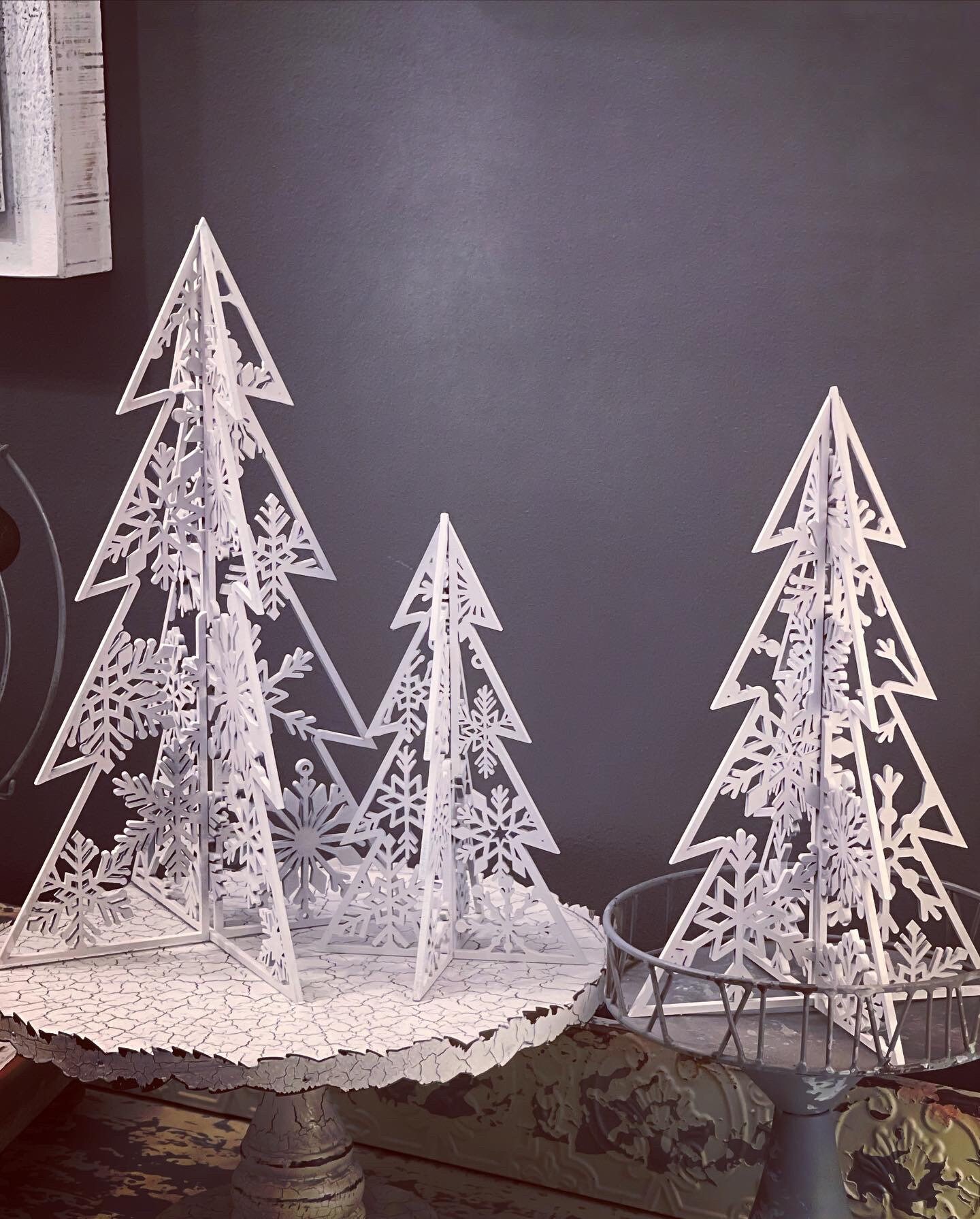 1/8” 3D Large Snowflake Trees Set of 3 SVG Digital Download for ...