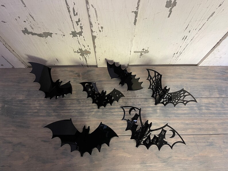 3D Bats Set of 6 SVG Digital Download for Glowforge or - Etsy