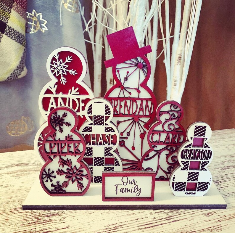 Snow People Family Sets includes Members From 2-8 People SVG - Etsy