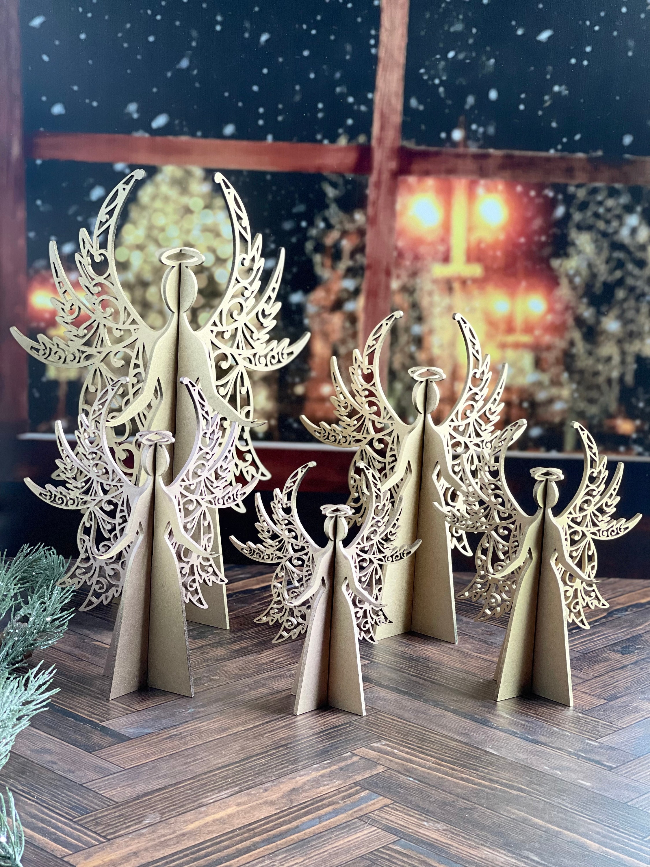 1/8 3D Angels Set of 5 Vol 3 SVG Digital Download for - Etsy