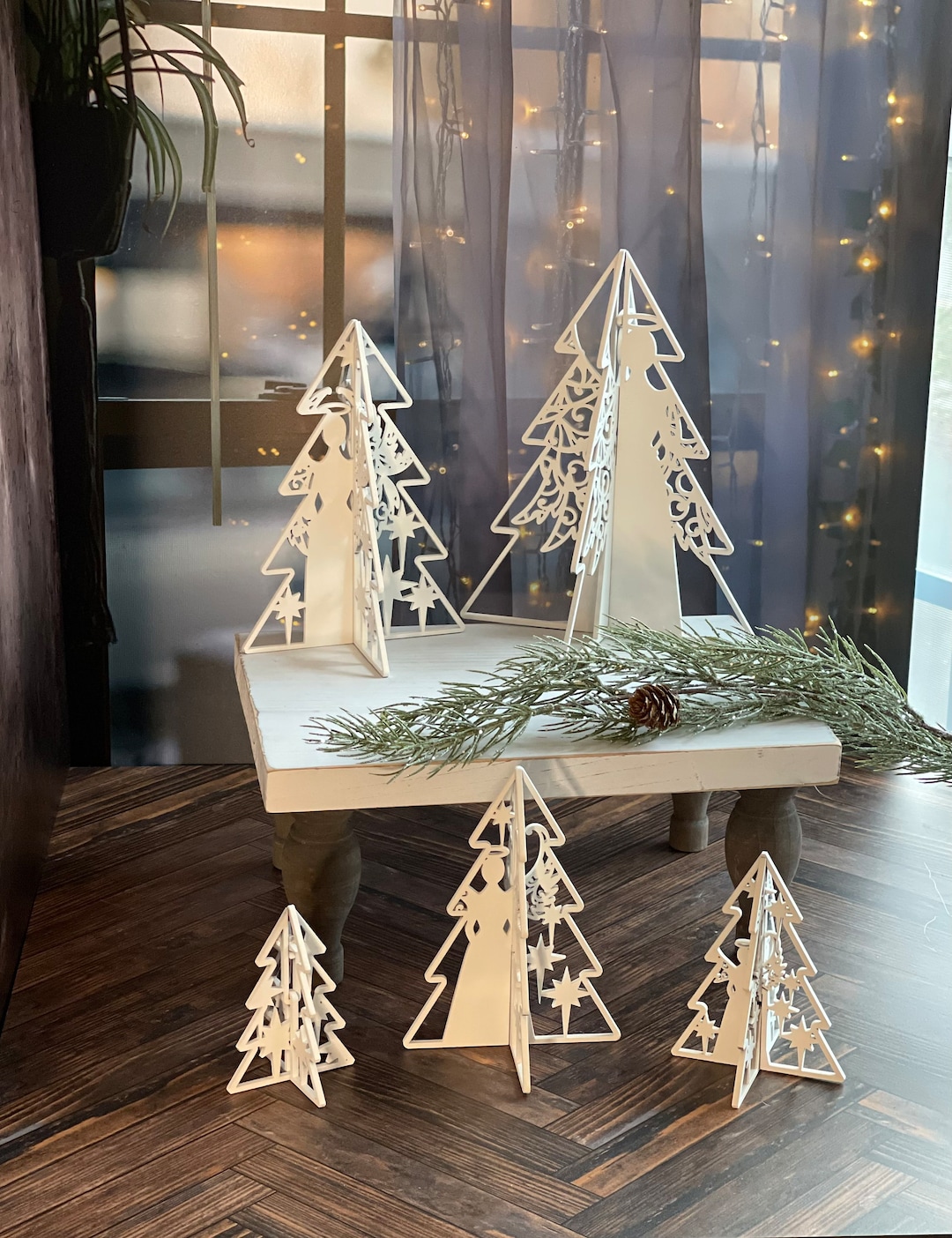 3D Angel Trees Set of 5 SVG Digital Download for Glowforge or Laser for ...