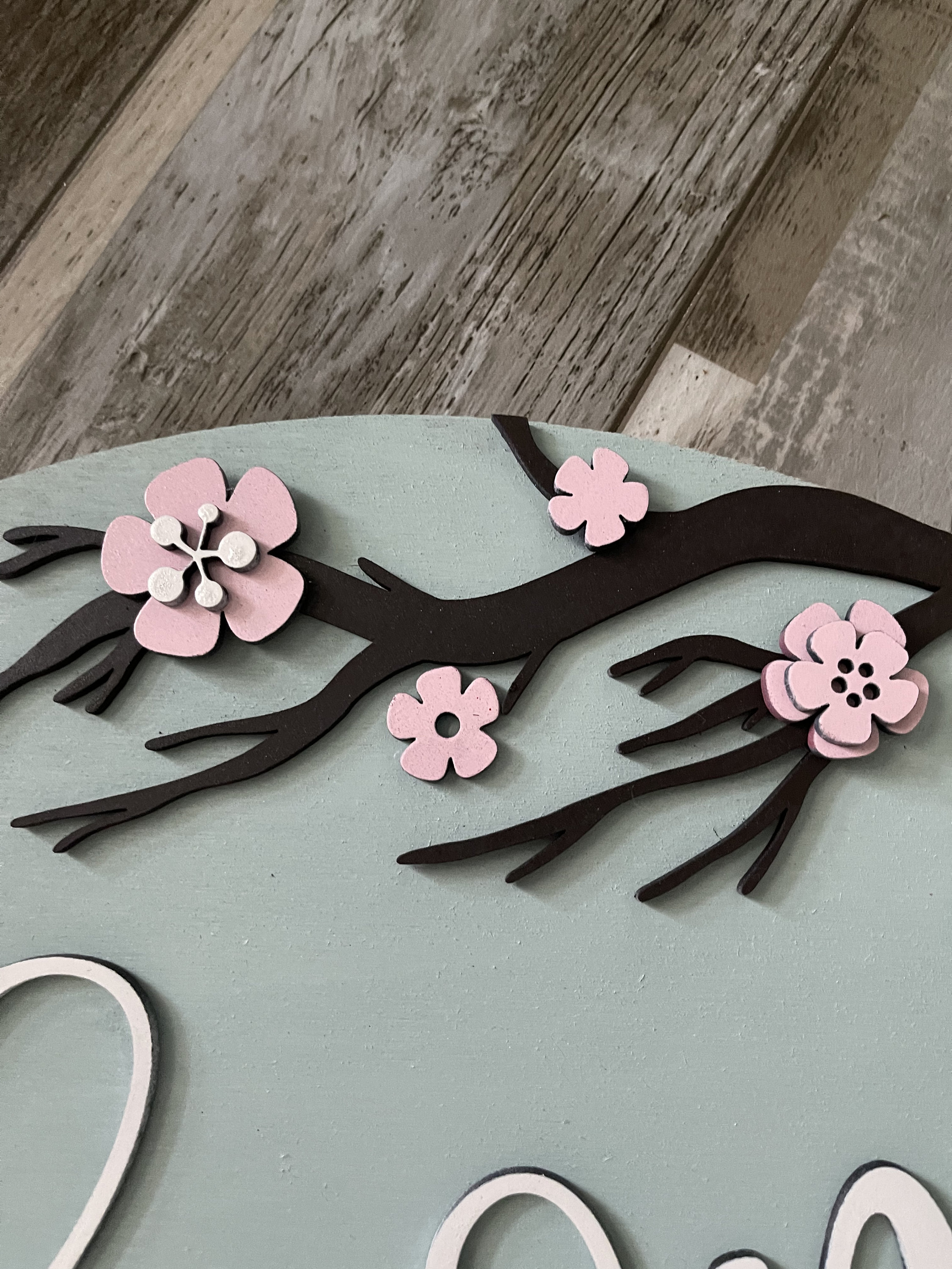 Cherry Blossom Welcome Sign SVG Digital Download for Glowforge - Etsy