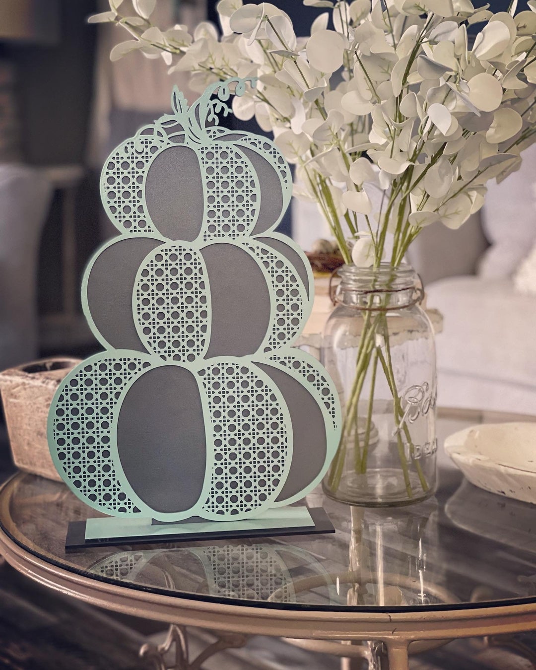 Rattan Cane Stacked Pumpkins SVG Digital Download for Glowforge or ...