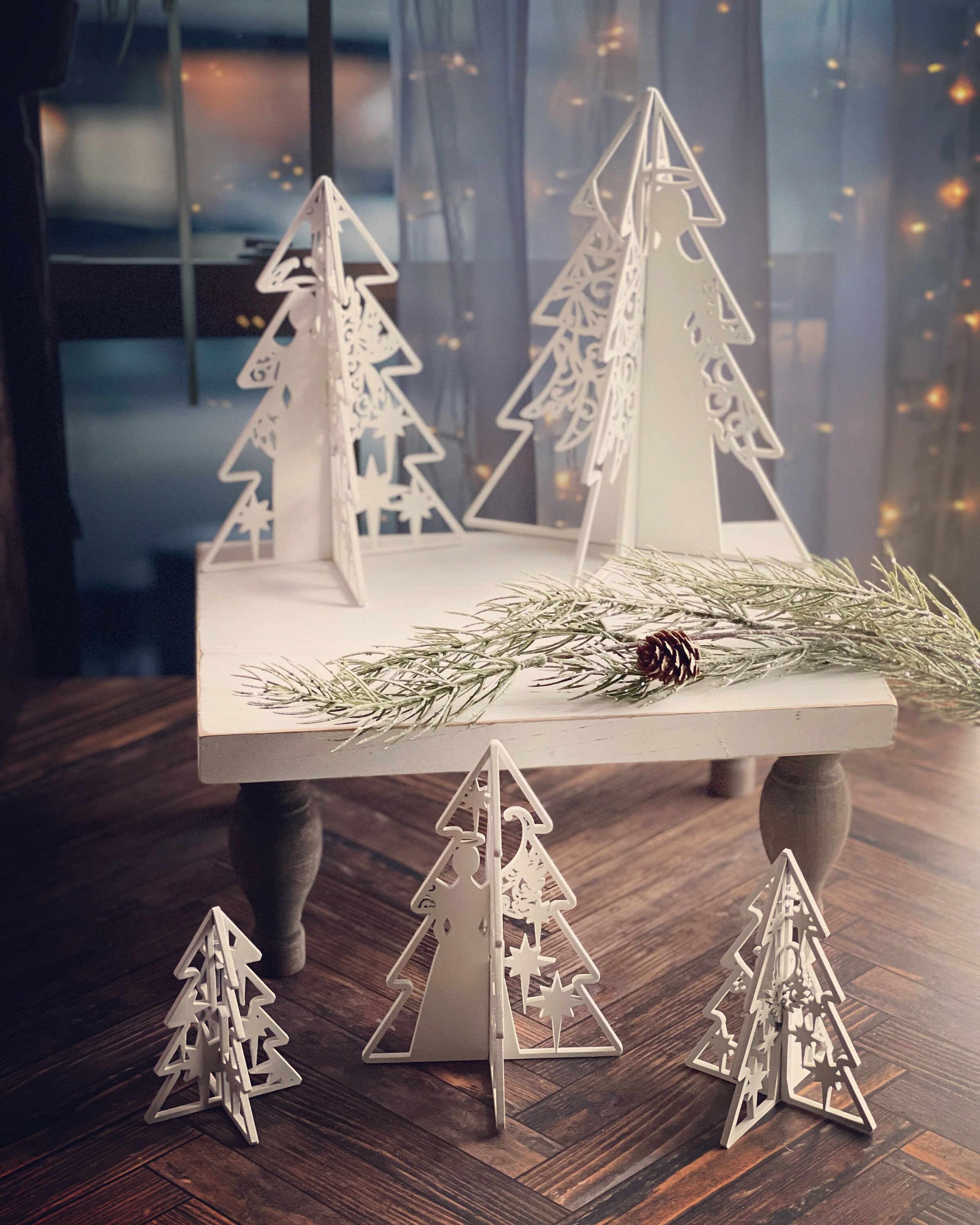 3D Angel Trees Set of 5 SVG Digital Download for Glowforge or - Etsy