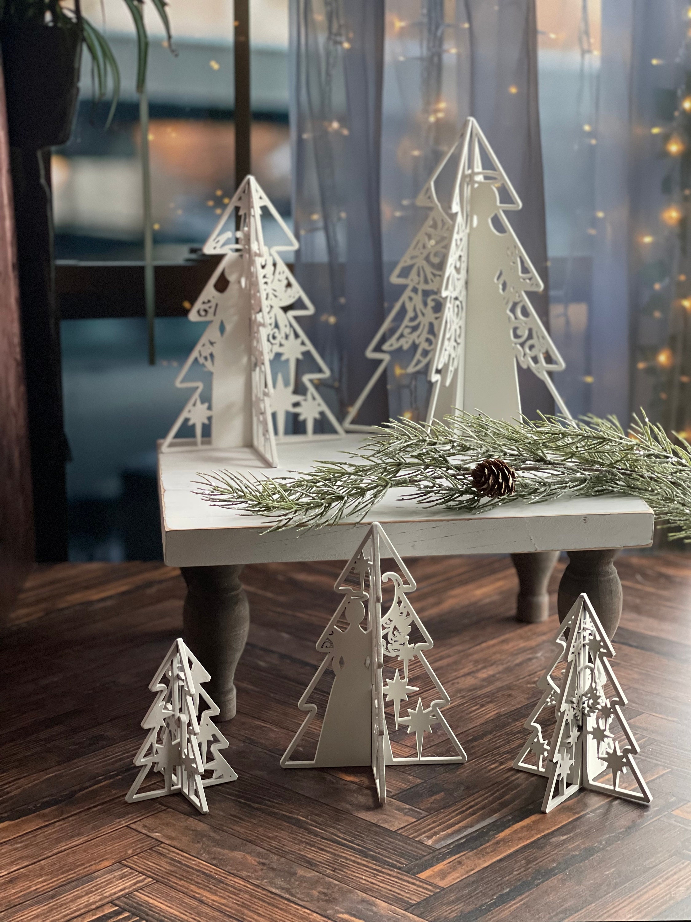 3D Angel Trees Set of 5 SVG Digital Download for Glowforge or - Etsy