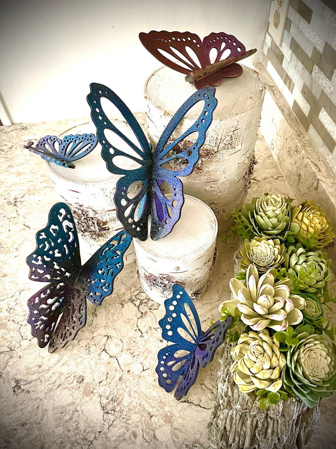 3D Butterflies - Set of 5 - SVG Digital Download for Glowforge or Laser ...