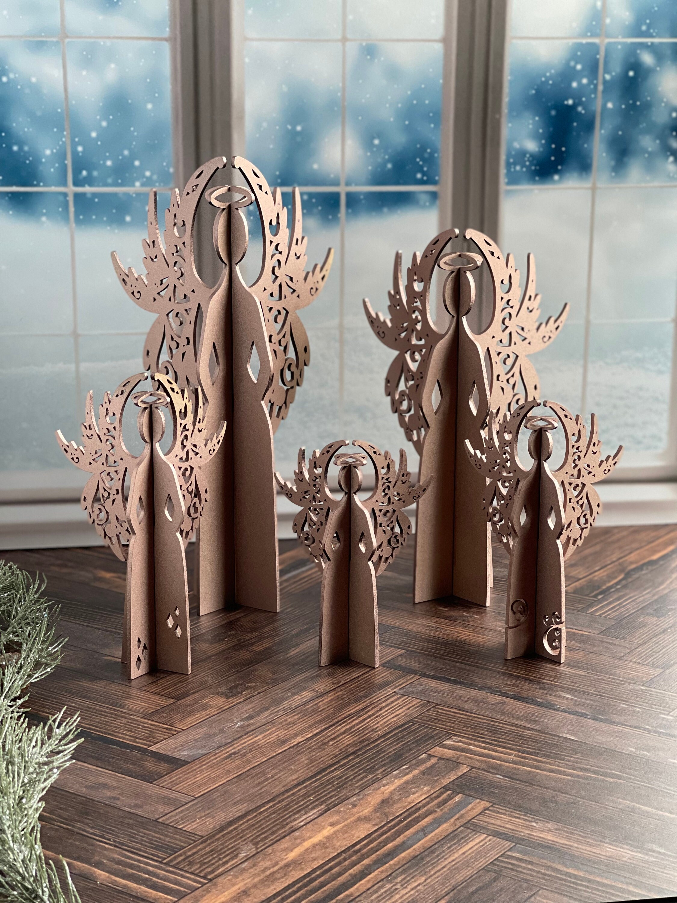 1/8” 3D Angels Vol 2 Set of 5 SVG Digital Download for Glowforge or ...