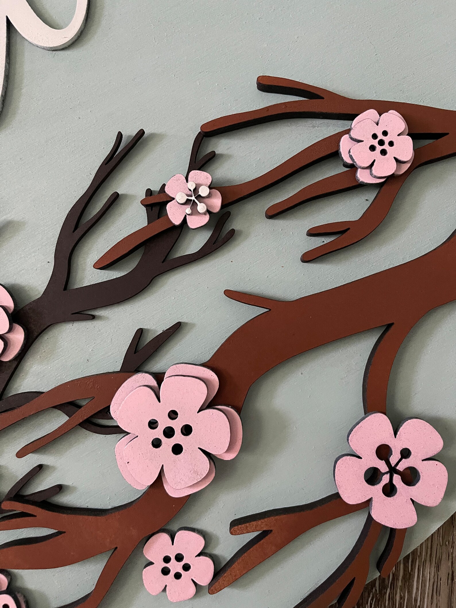 Cherry Blossom Welcome Sign SVG Digital Download for Glowforge - Etsy
