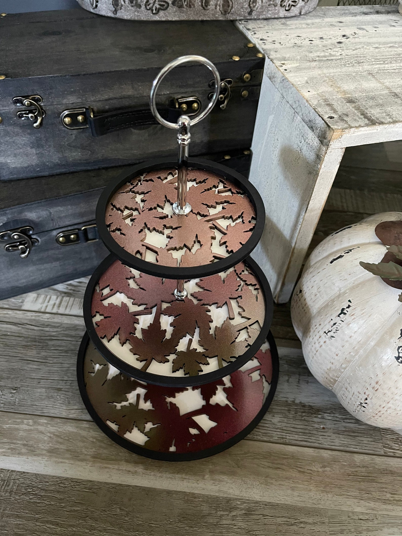 Maple Leaf Tiered Tray SVG Digital Download for Glowforge or - Etsy