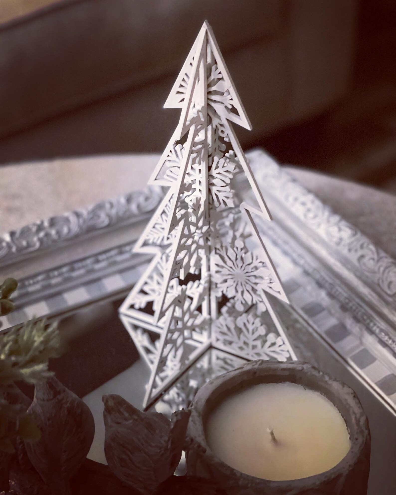 1/8 3D Large Snowflake Trees Set of 3 SVG Digital Download - Etsy