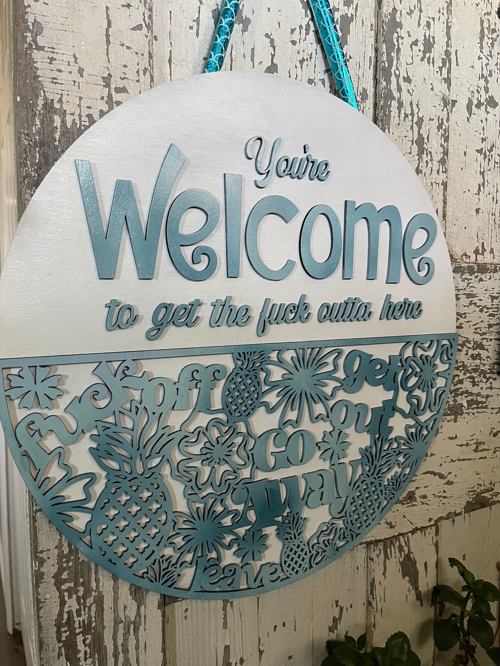 Snarky Adult Pineapple Door Sign SVG Digital Download for - Etsy