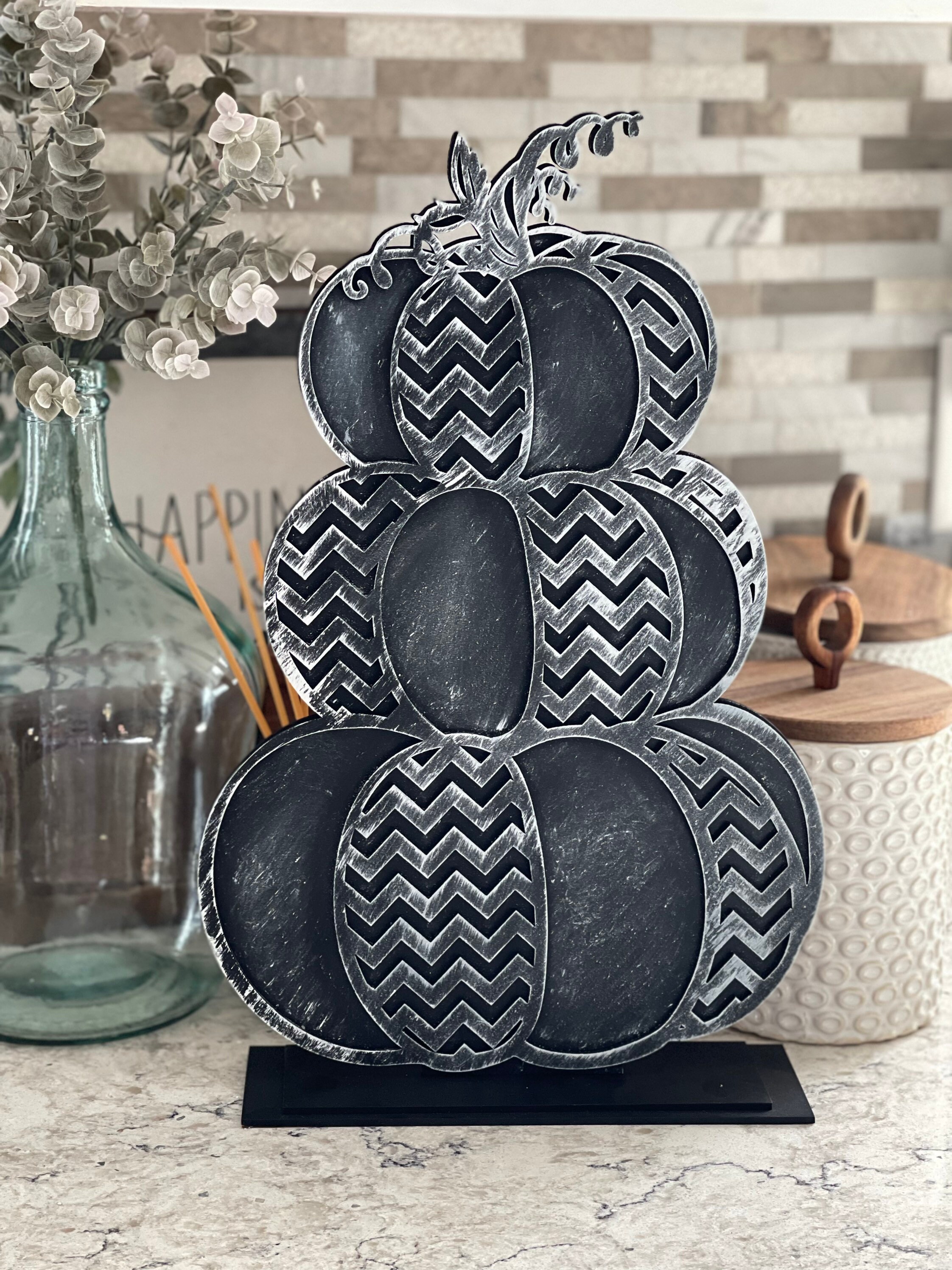 Chevron Stacked Pumpkins SVG Digital Download for Glowforge or - Etsy