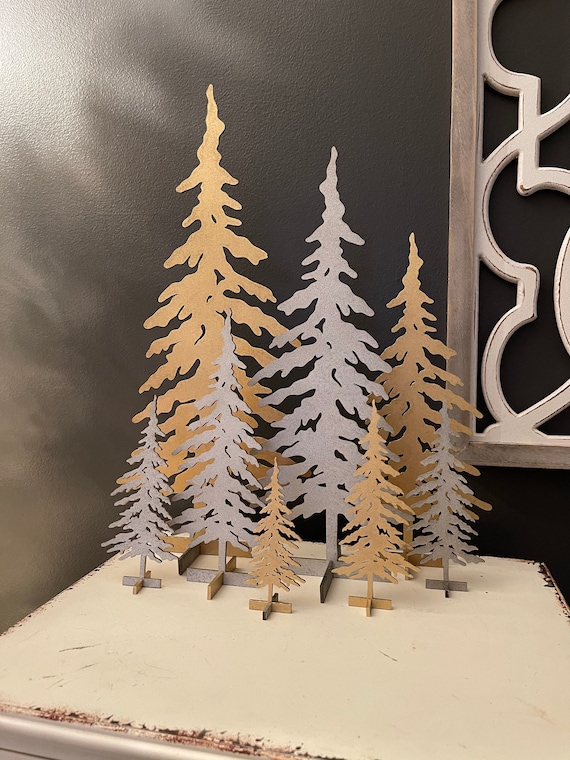 1/8 Pine Trees Vol. 2 Set of 6 SVG Digital Download for - Etsy