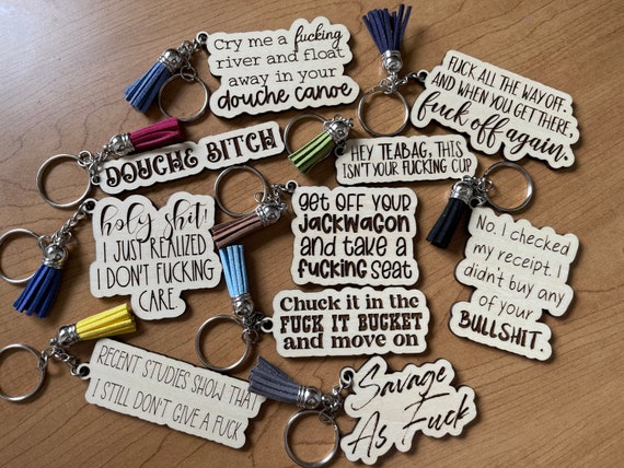 Savage Adult Keychains Set of 10 SVG Digital Download for - Etsy