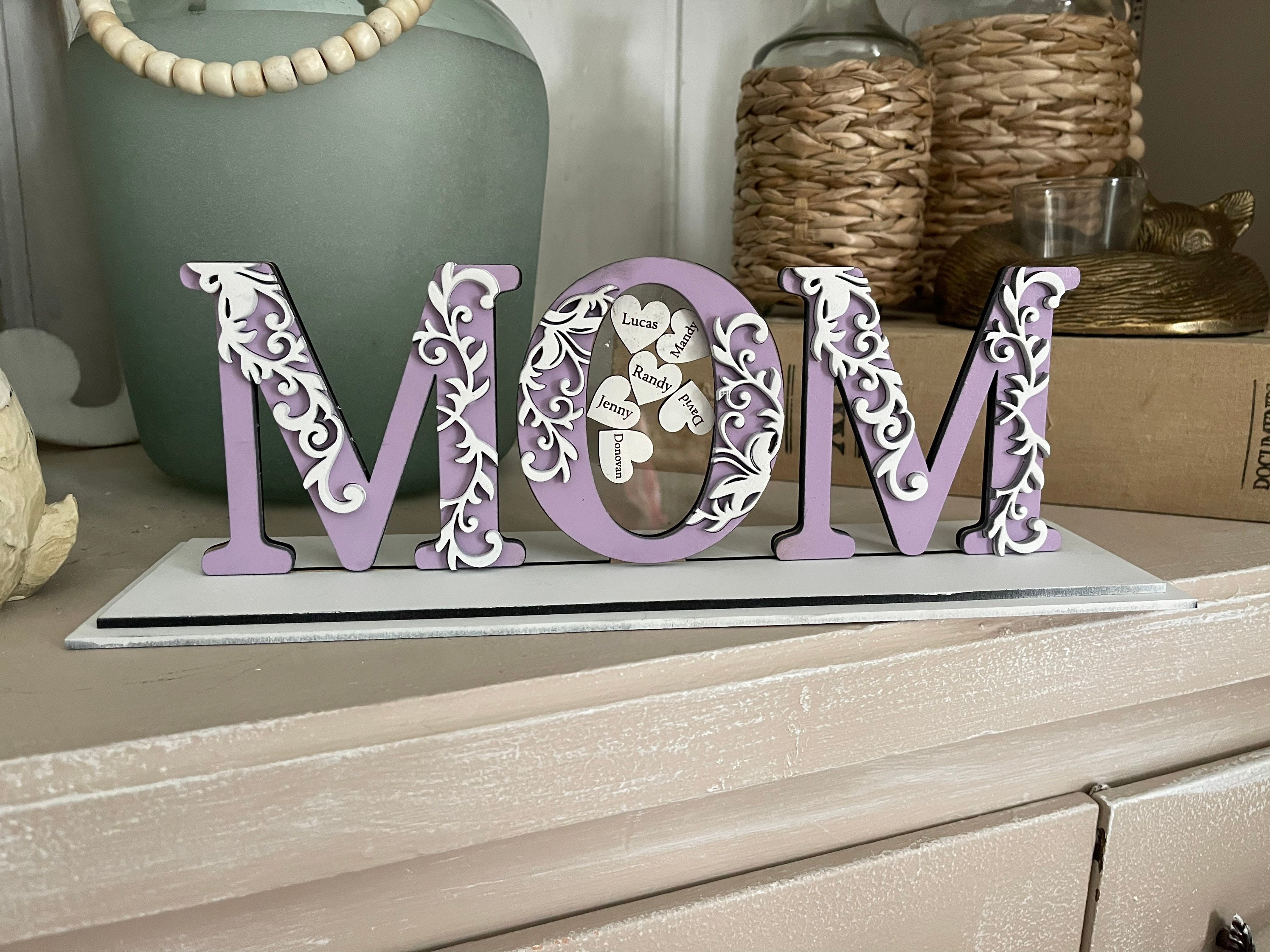 Mom Sign SVG Mothers Day Sign Digital Download for Glowforge or Laser ...