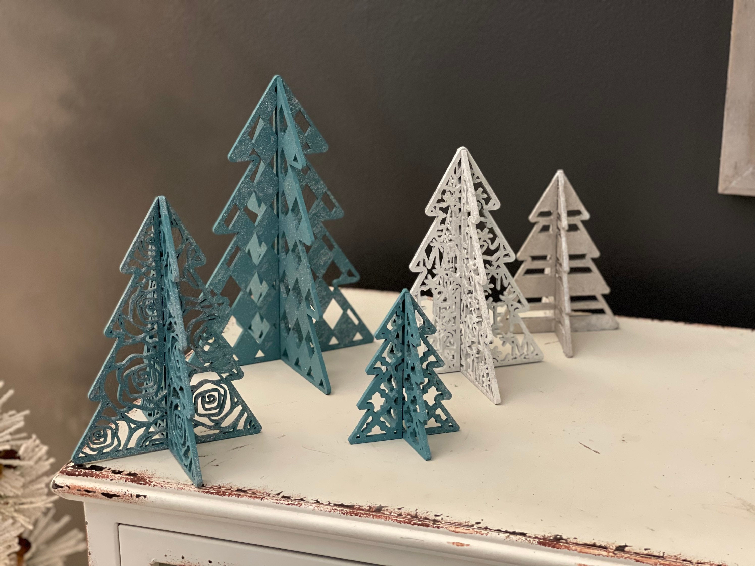 1/8 3D Patterned Trees Vol 2 SVG Digital Download for - Etsy