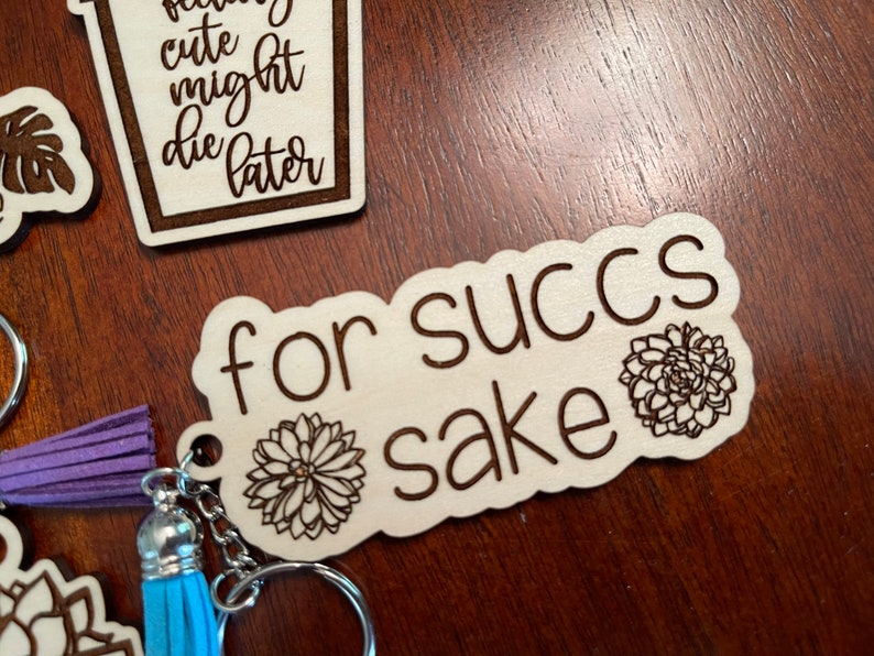 Funny Plant Lovers Keychain SVG File Set of 10 for Glowforge - Etsy