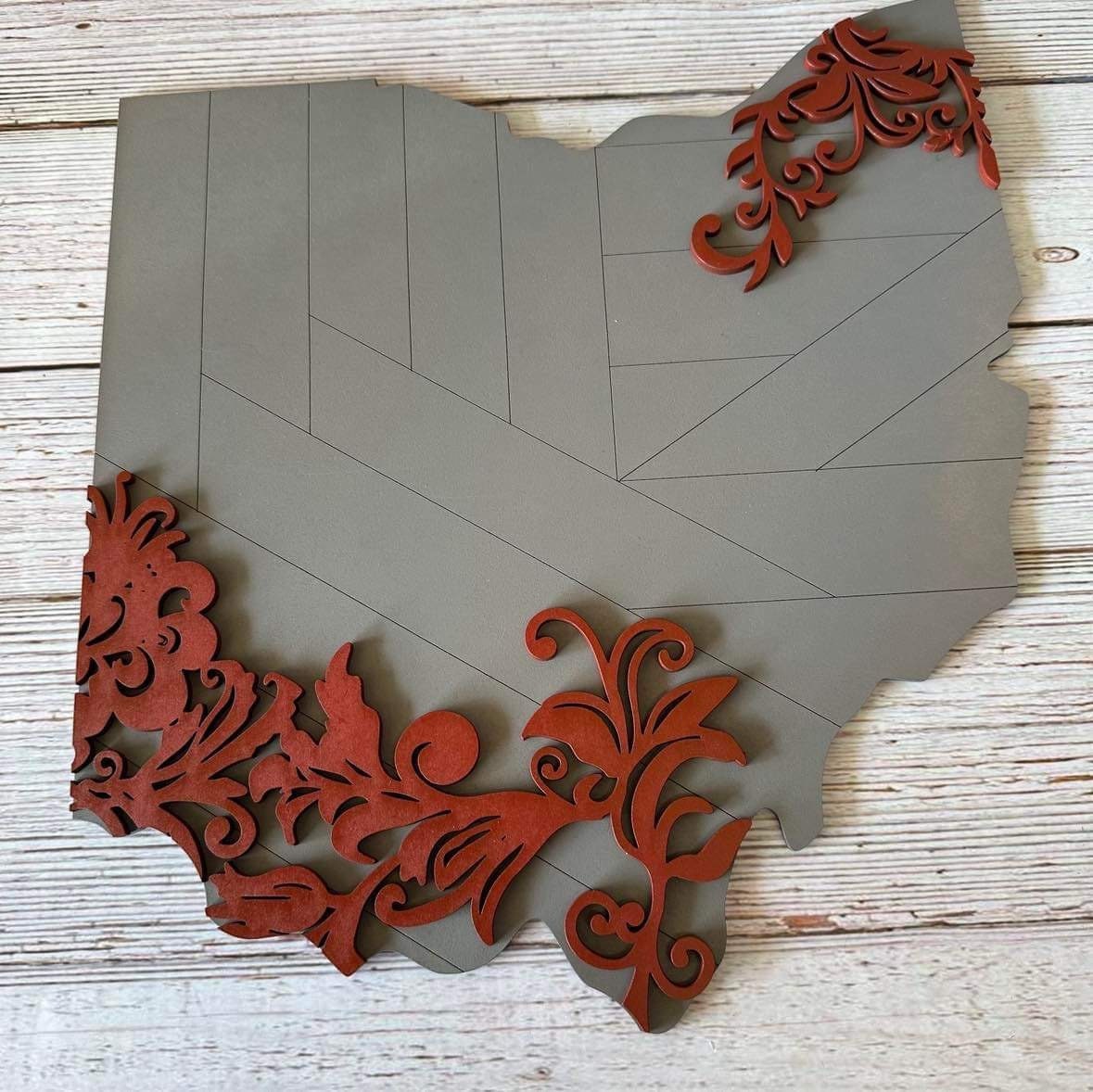 Rustic Farmhouse Ohio Sign SVG Digital Download for Glowforge or Laser ...