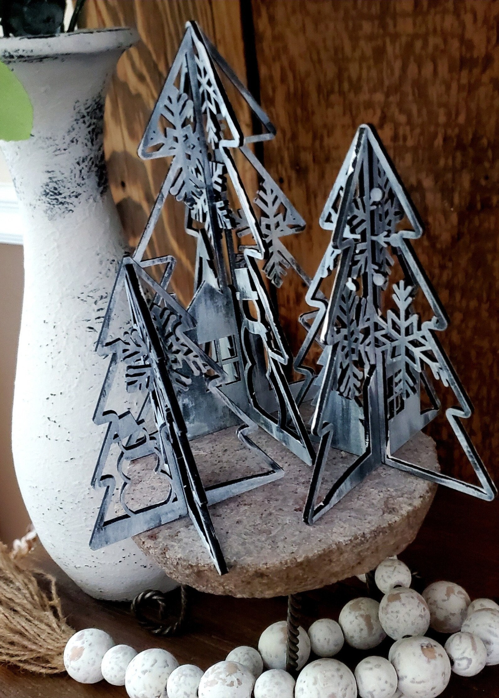 3D Winter Scene Trees Set of 5 SVG Digital Download for - Etsy