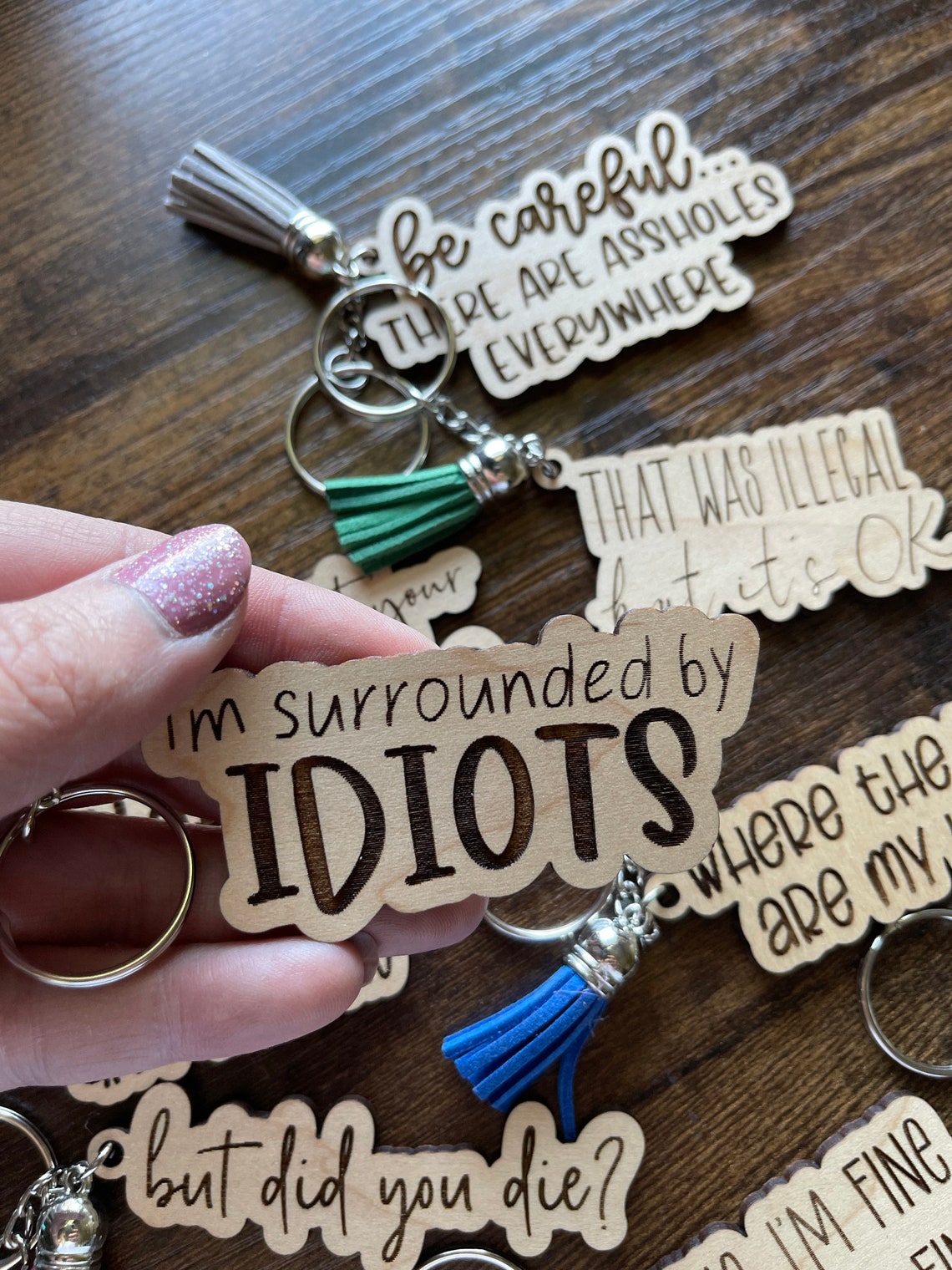 Funny Adult Keychains Set of 10 SVG Digital Download for | Etsy