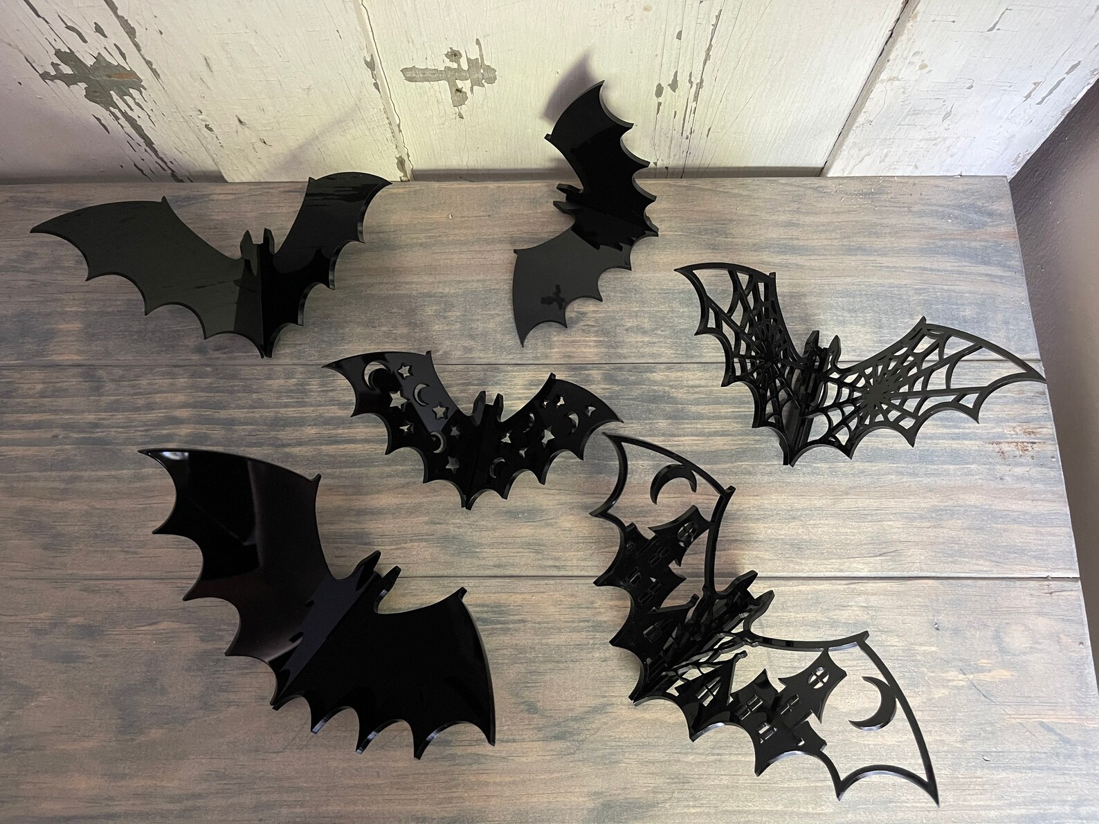 3D Bats Set of 6 SVG Digital Download for Glowforge or - Etsy