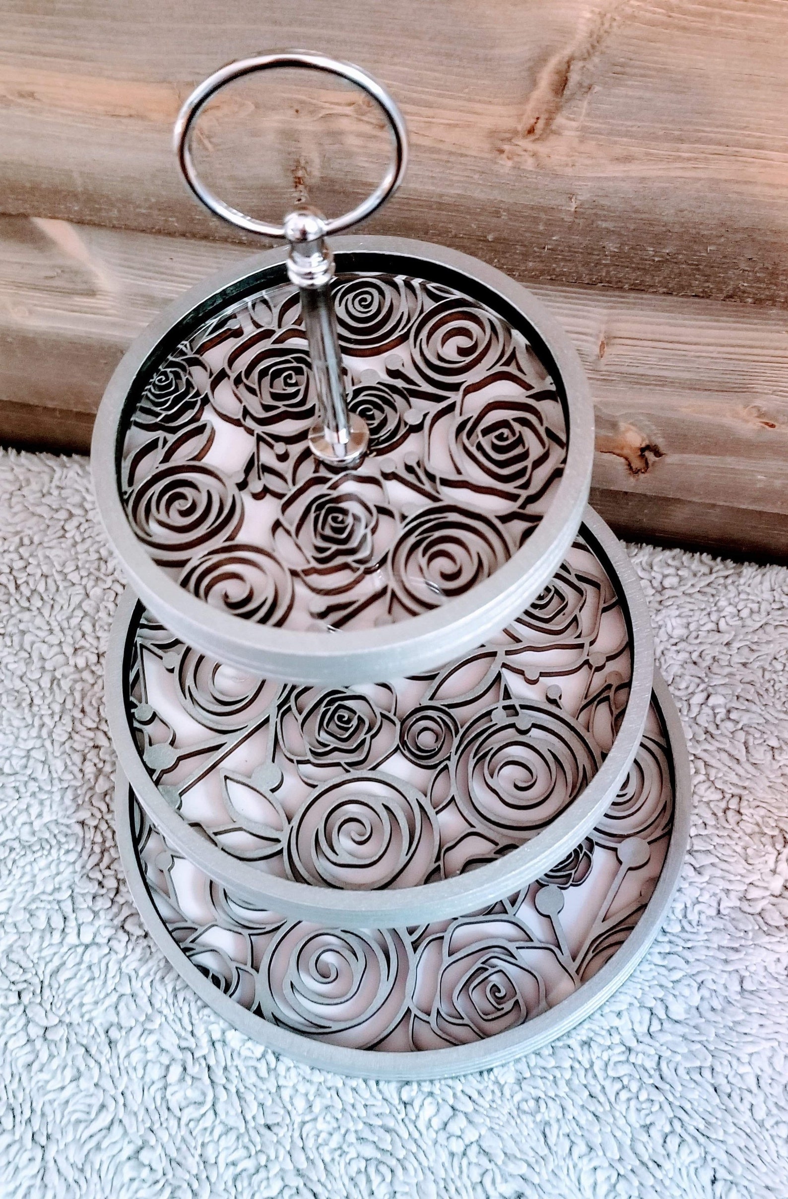 Floral Three Tiered Display Stand SVG Digital Download for | Etsy