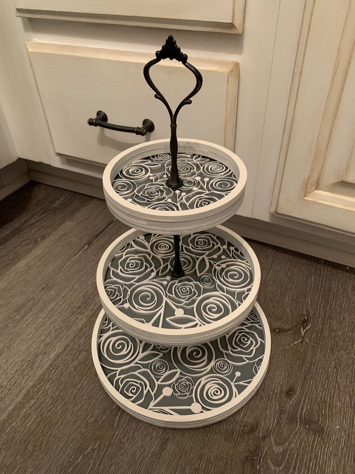 Floral Three Tiered Display Stand SVG Digital Download for | Etsy