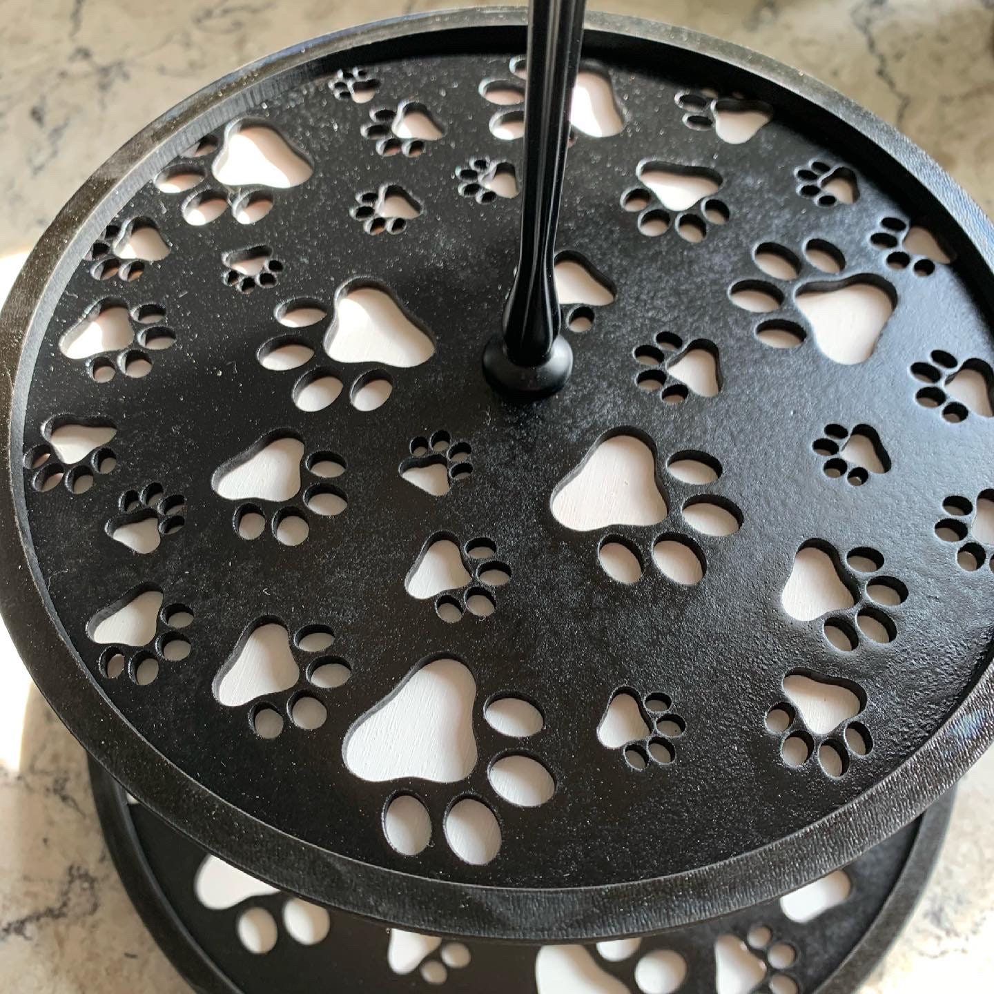 Paw Print Tiered Tray Stand SVG Digital Download for Glowforge - Etsy