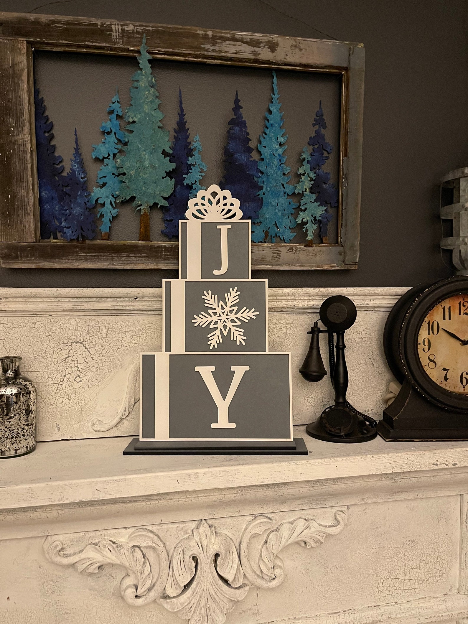 JOY Stacked Christmas Presents SVG Digital Download for - Etsy