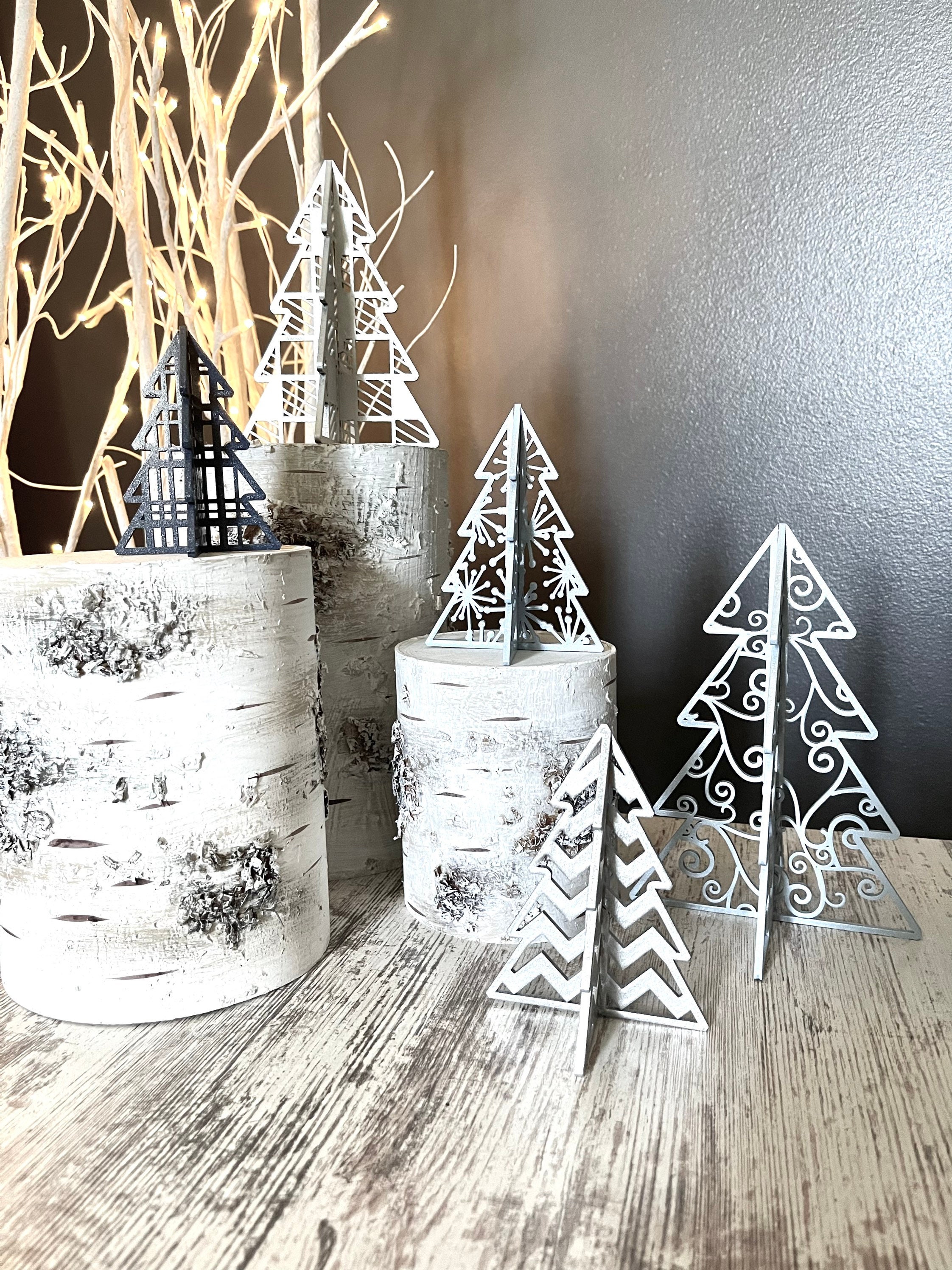 3D Patterned Standing Trees Set of 5 SVG Digital Download - Etsy