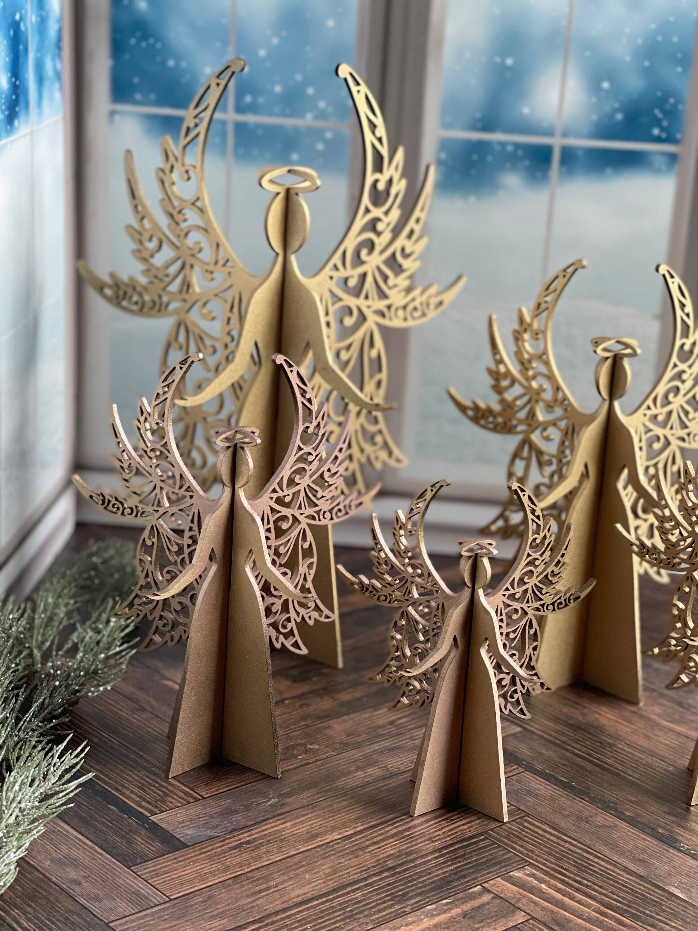 1/8 3D Angels Set of 5 Vol 3 SVG Digital Download for - Etsy