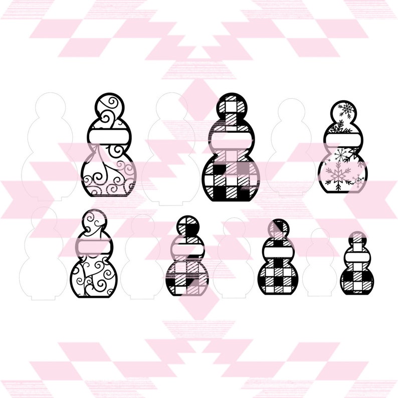 Snow People Family Sets includes Members From 2-8 People SVG - Etsy