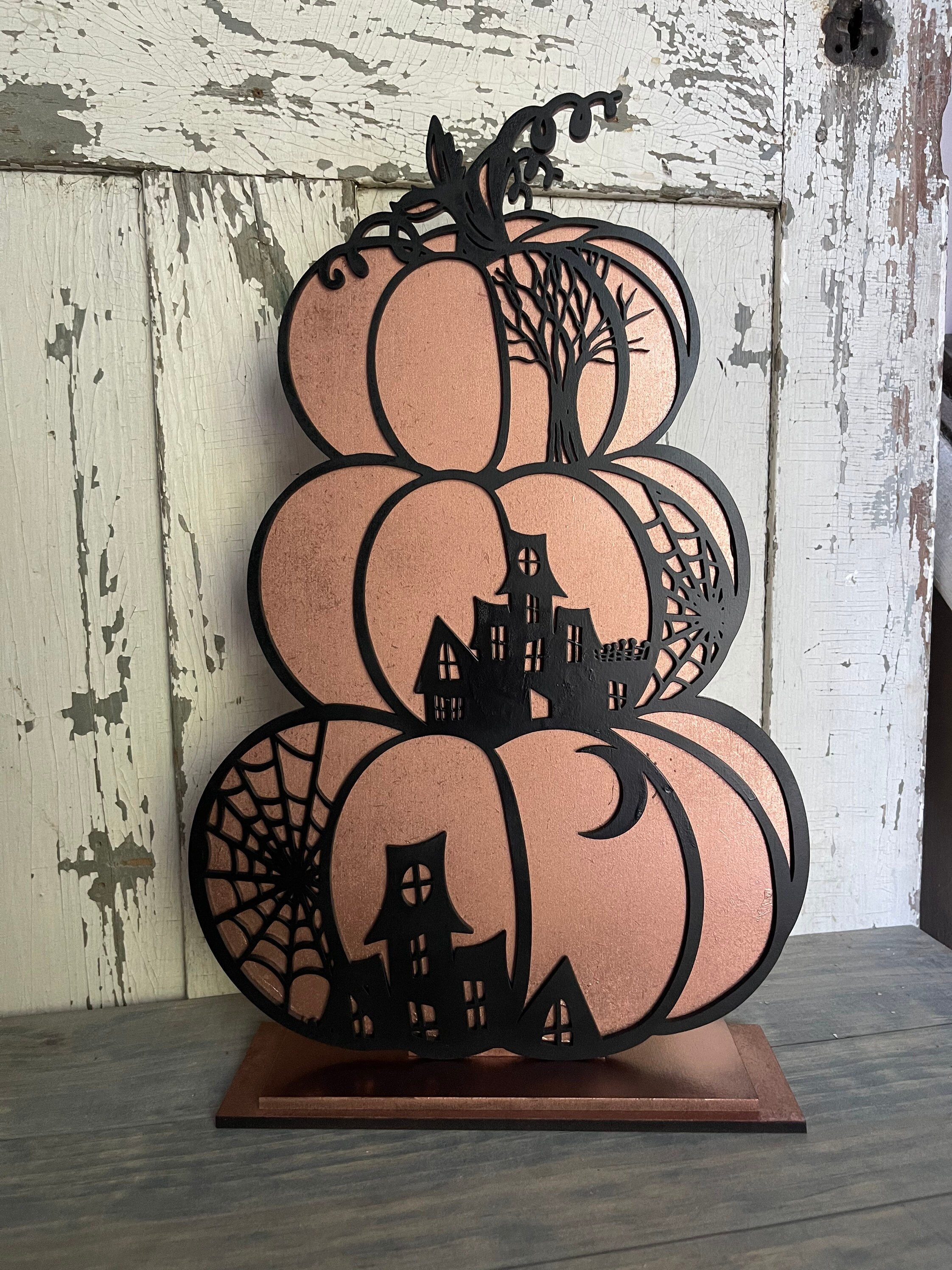 Halloween Stacked Pumpkins SVG Digital Download for Glowforge or Laser ...