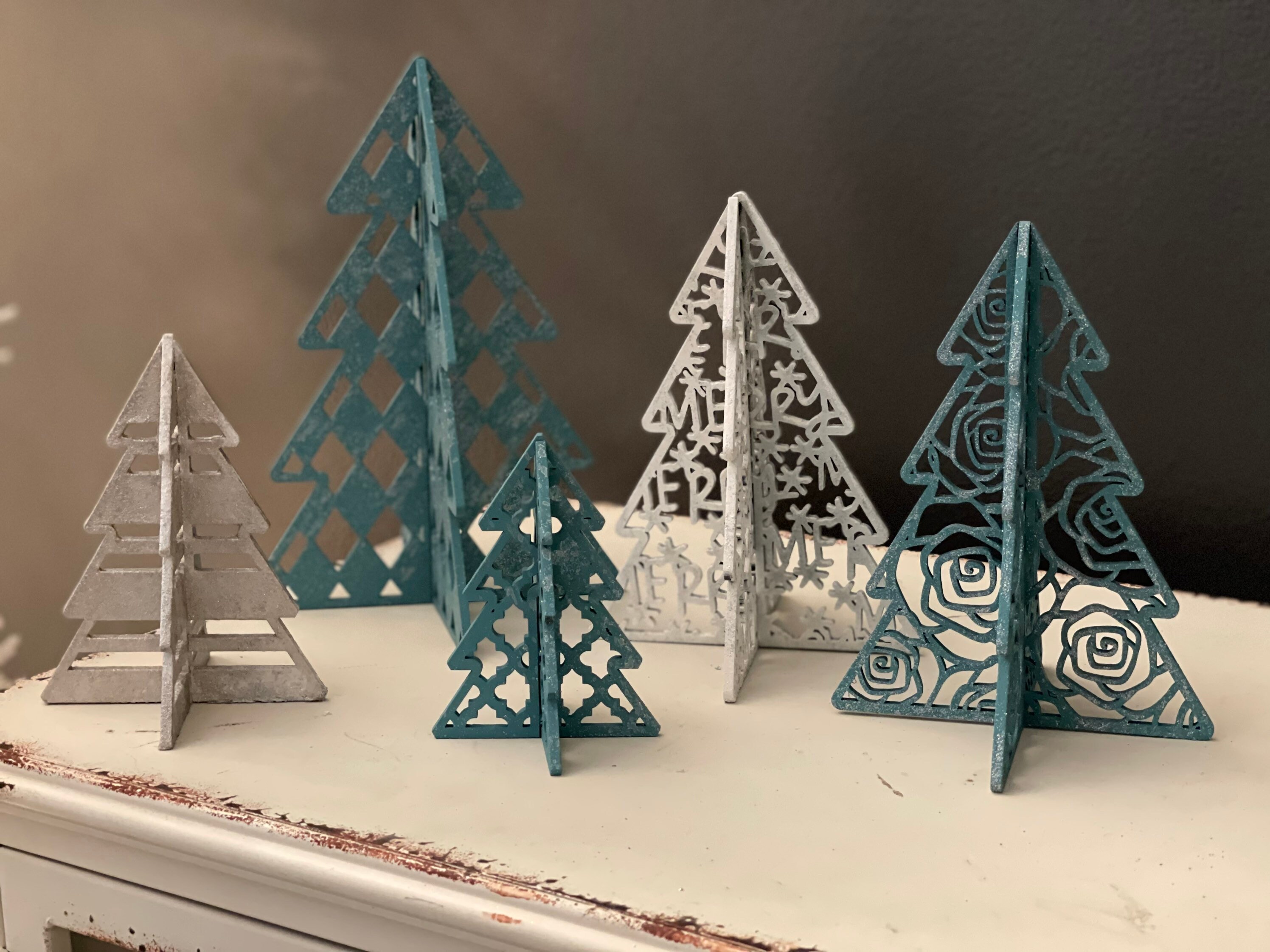 1/8 3D Patterned Trees Vol 2 SVG Digital Download for - Etsy