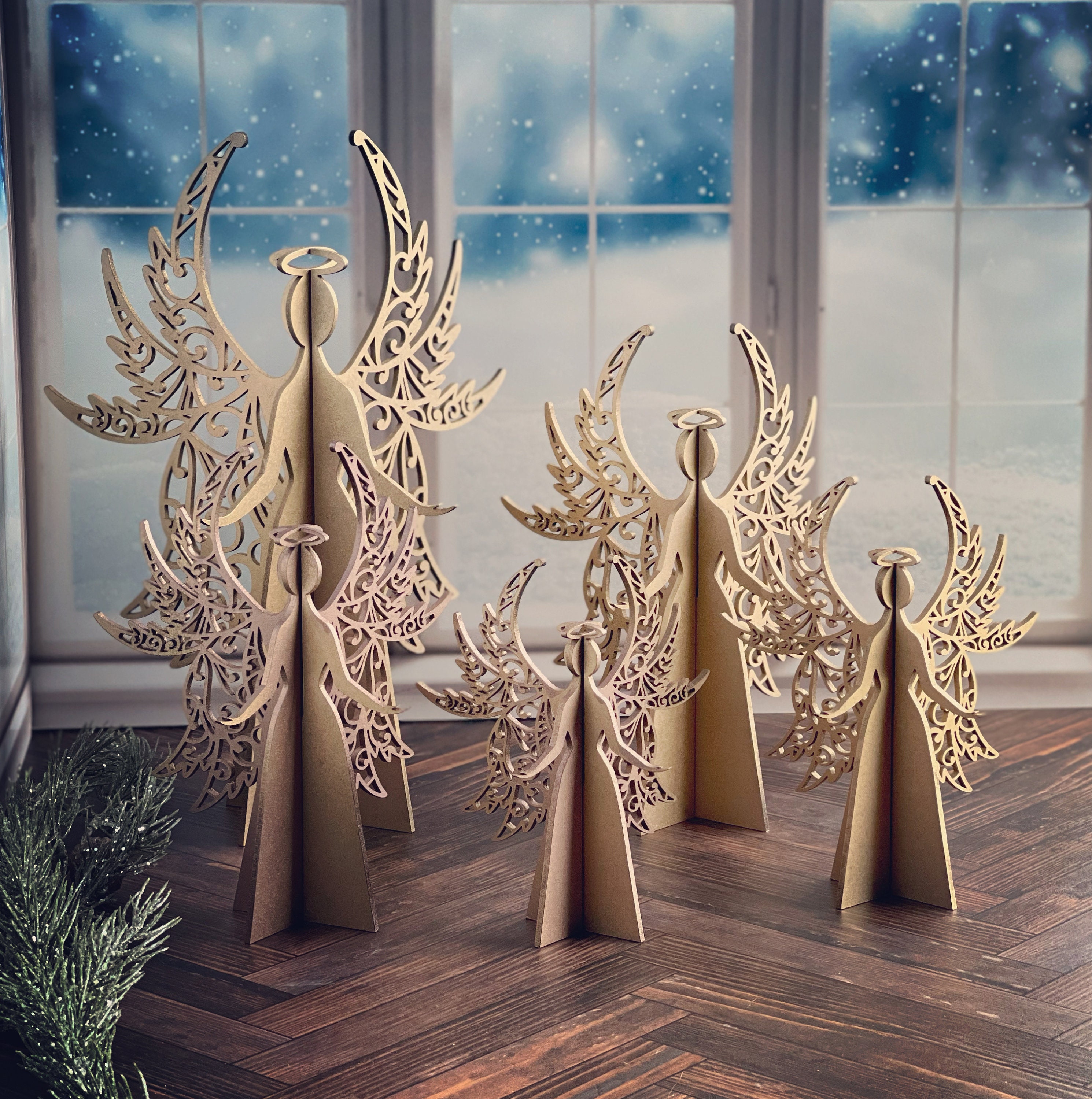 1/8 3D Angels Set of 5 Vol 3 SVG Digital Download for - Etsy