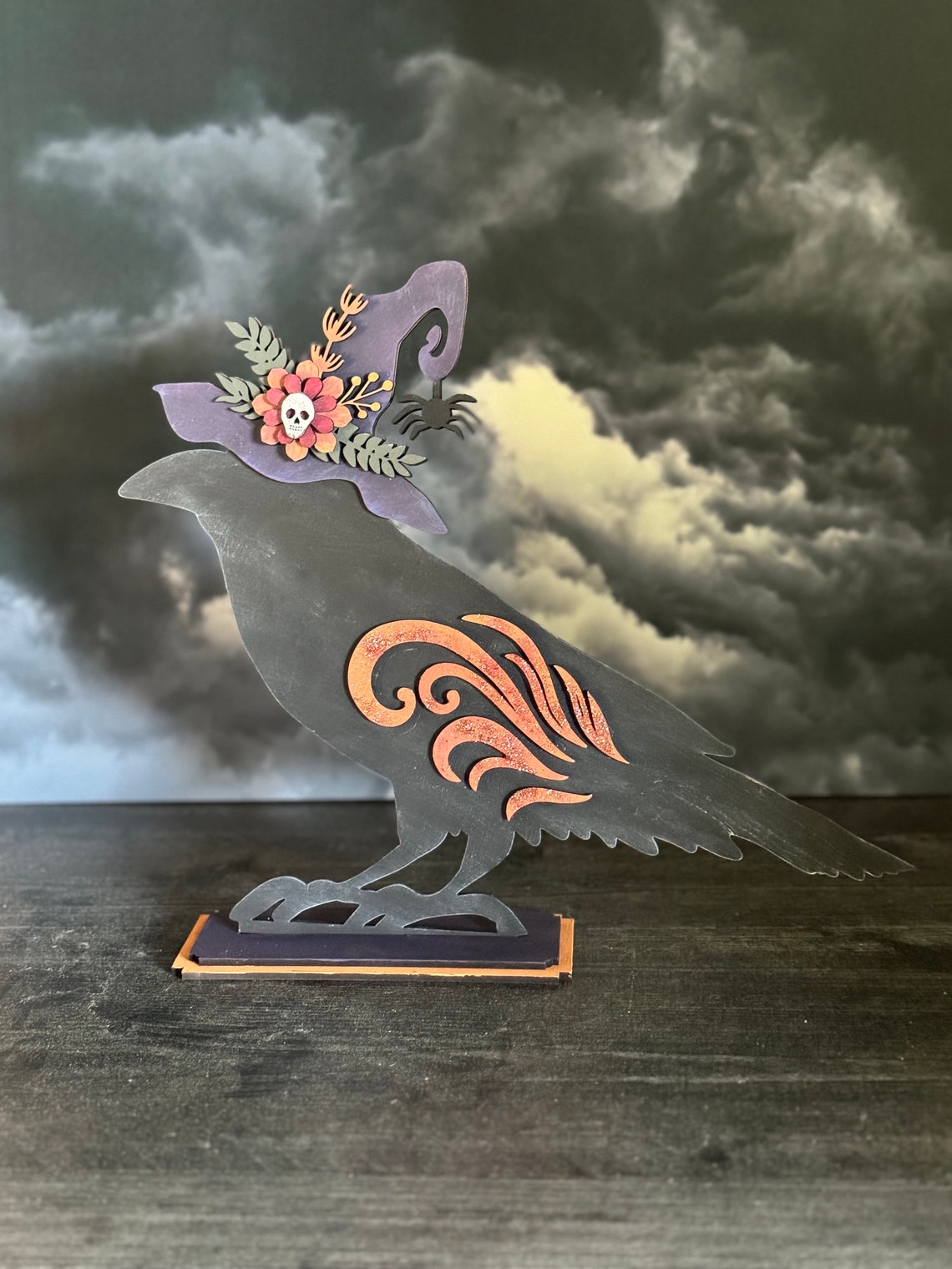 Halloween Raven in Witch Hat SVG Digital Download for Glowforge or ...