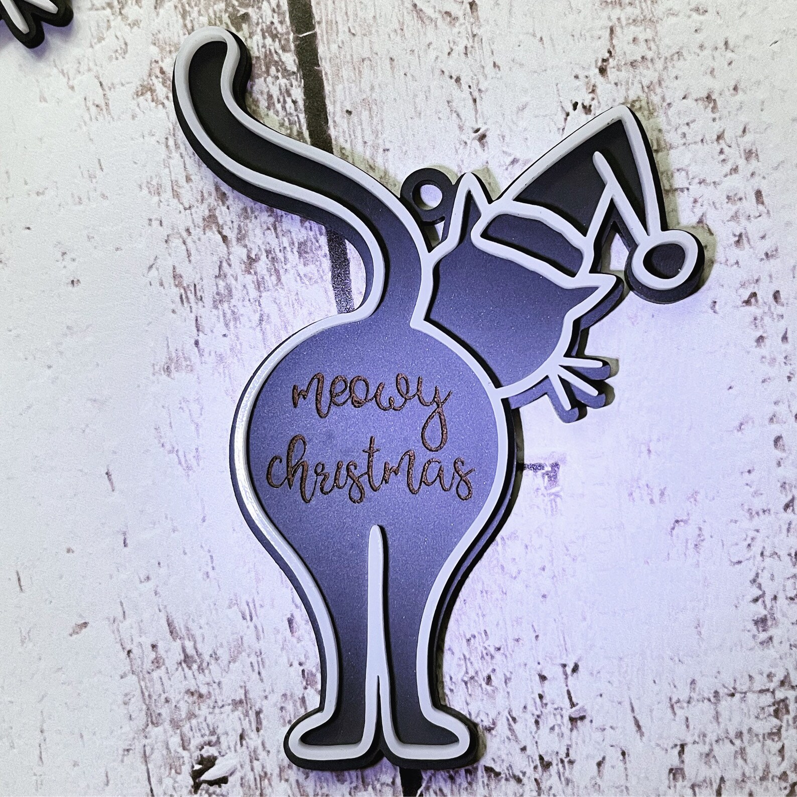 Cat Butt Ornaments Set of 6 Can Be Personalized SVG Digital Download ...