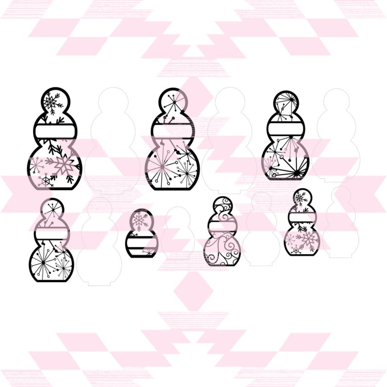 Snow People Family Sets includes Members From 2-8 People SVG - Etsy