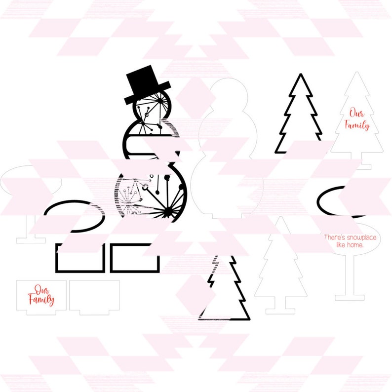 Snow People Family Sets includes Members From 2-8 People SVG - Etsy