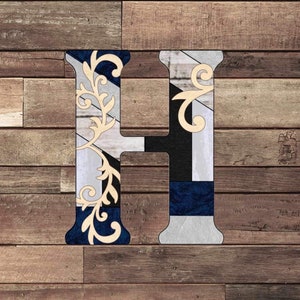 Shiplap Flourish Alphabet SVG Bundle Set of 26 Letters and Backers for ...