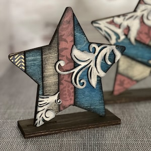 Flourish Farmhouse Style Star Trio SVG Digital Download for Glowforge ...