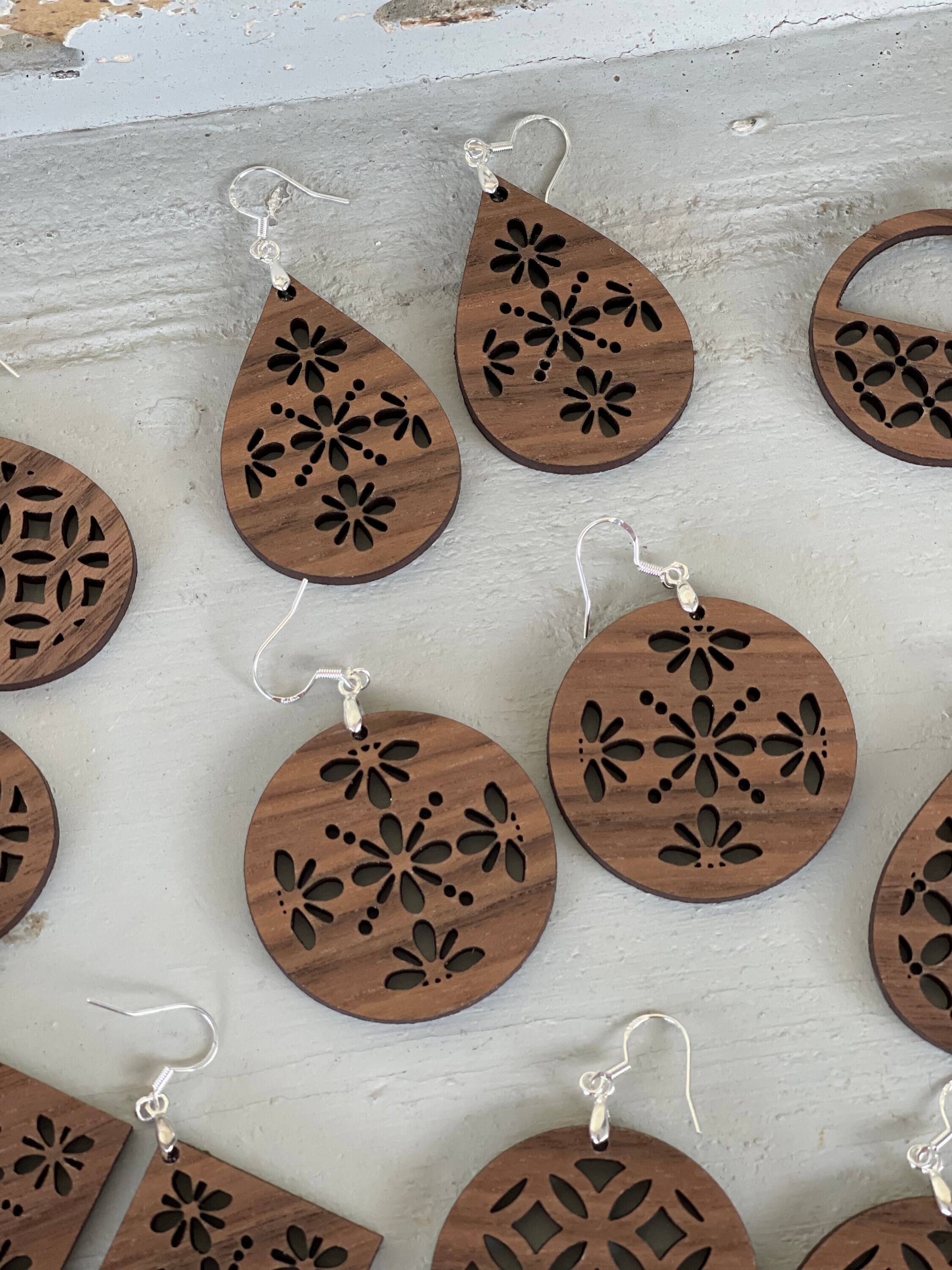 Geometric Cut Out Earrings Set of 7 SVG Digital Download for - Etsy