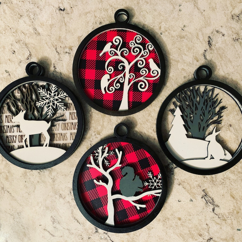 Woodland Christmas Animals Svg - Etsy